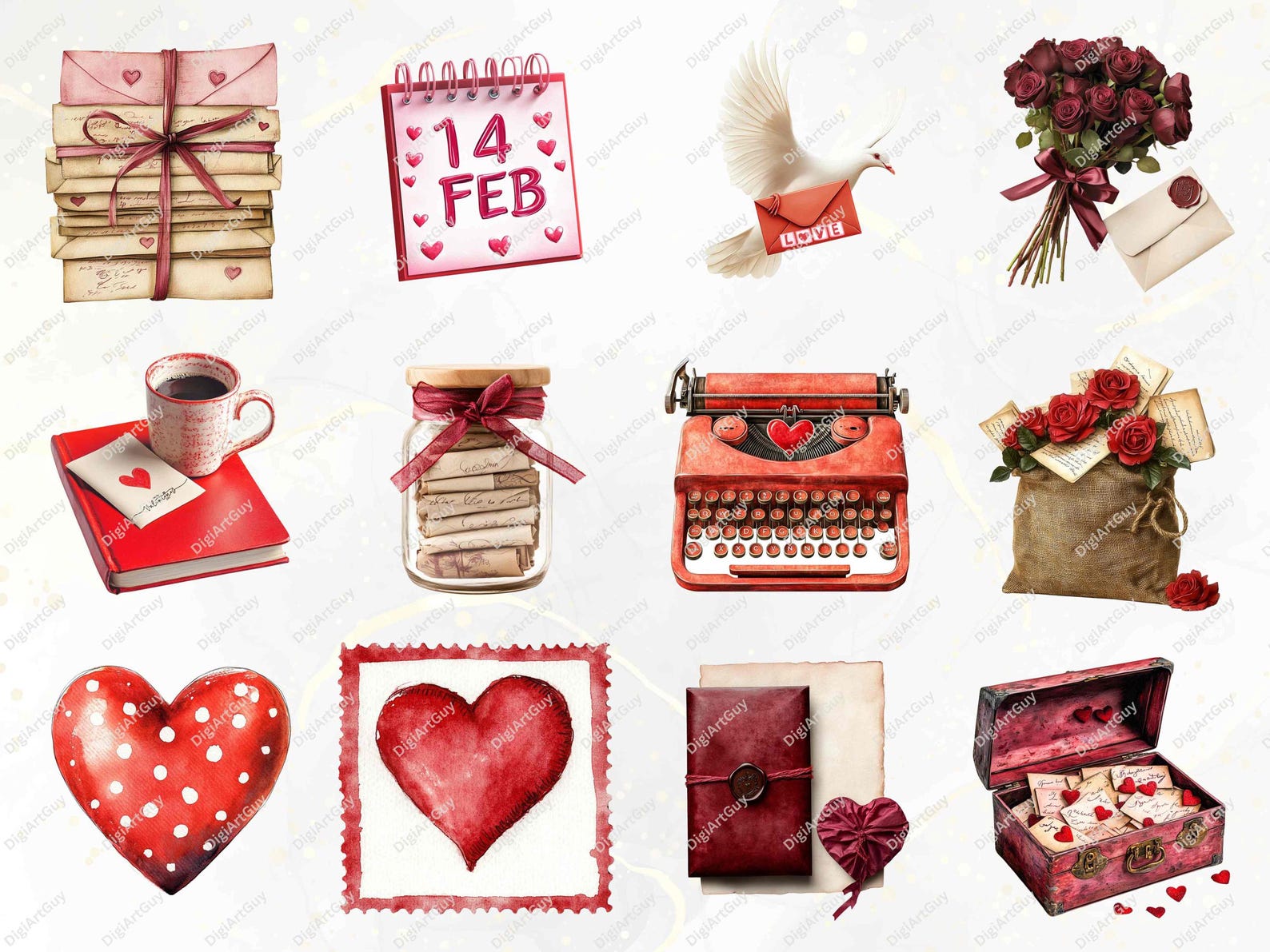 Love Letter Clipart Valentine's Day PNG Happy Valentines Day Clipart ...