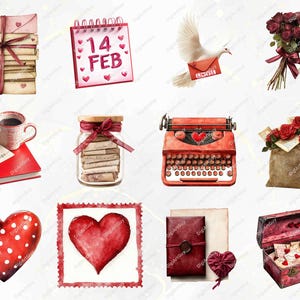 Love Letter Clipart Valentine's Day PNG Happy Valentines Day Clipart ...