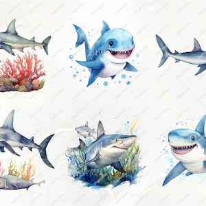 Shark Clipart - 58 Sharks Clipart, Baby Shark PNG, Cute Shark PNG, Cute ...