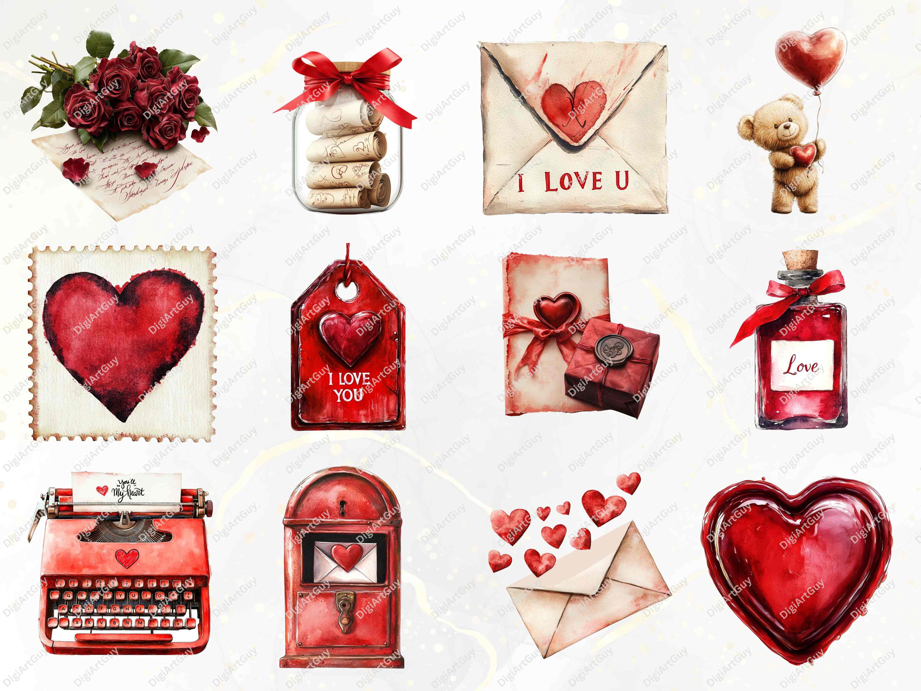 Love Letter Clipart Valentine's Day PNG Happy Valentines Day Clipart ...