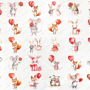 Valentines Animals Clipart - 260 Valentines Day Clipart, Valentine PNG ...