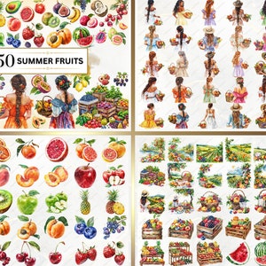 Summer Clipart PNG Watercolor Summer PNG Tropical Summer Clip Art Beach ...