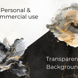 Black Watercolor Splash Clipart Watercolor Splashes PNG Alcohol Ink ...