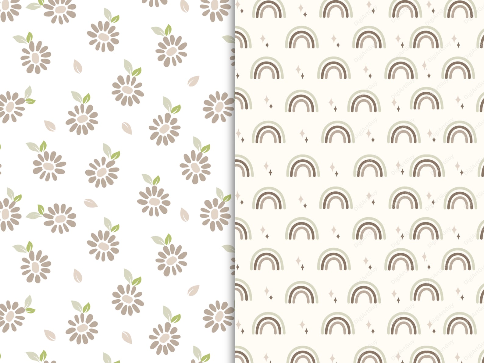 Boho Seamless Digital Paper Neutral Boho Digital Paper Seamless Pattern ...