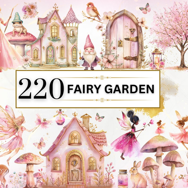 Fairy Garden Clipart - Etsy