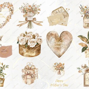 Boho Mother's Day Clipart Watercolor Mother's Day PNG Floral Mothers ...