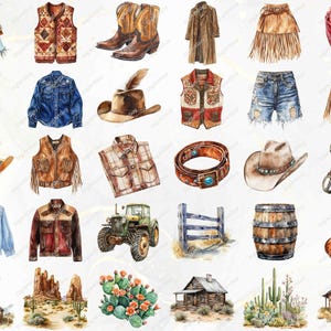 Watercolor Western Png Wild West Clipart Farm PNG Cowboy Clipart ...