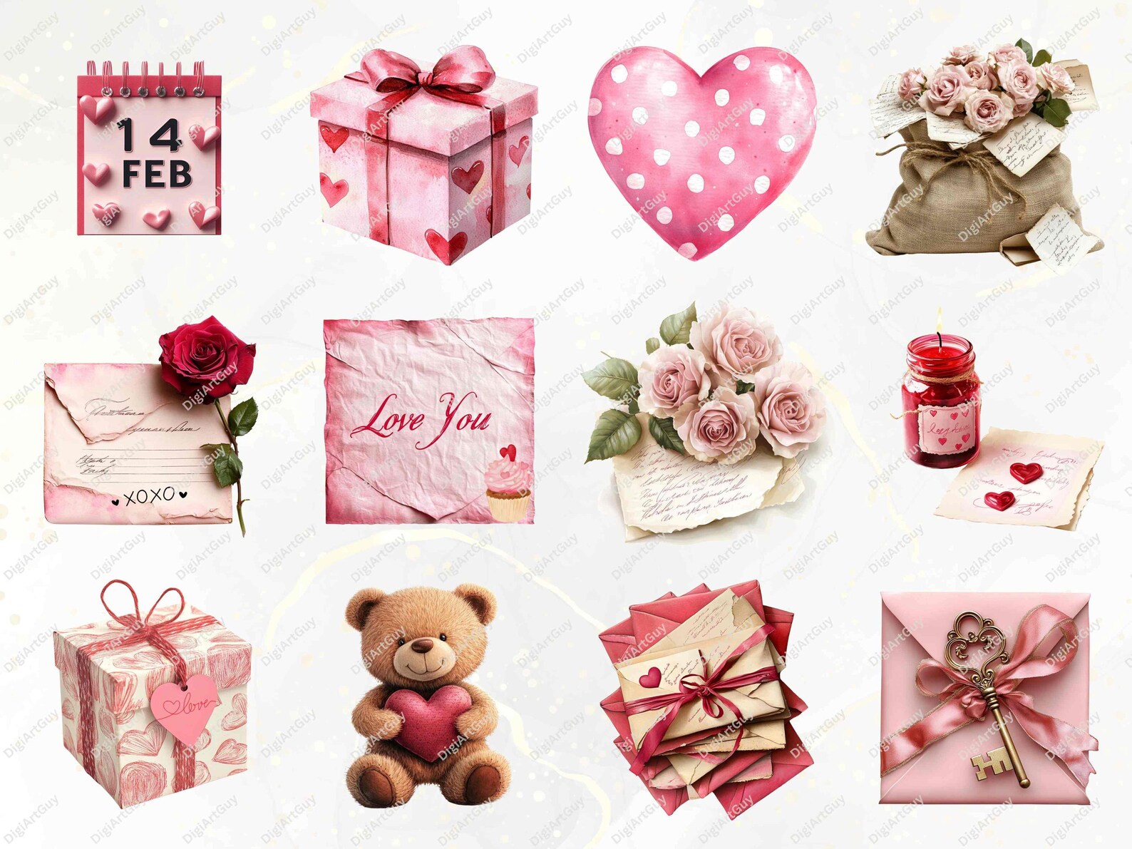 Love Letter Clipart Valentine's Day PNG Happy Valentines Day Clipart ...