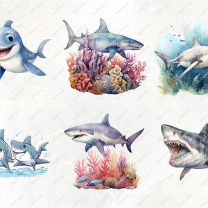 Shark Clipart - 58 Sharks Clipart, Baby Shark PNG, Cute Shark PNG, Cute ...