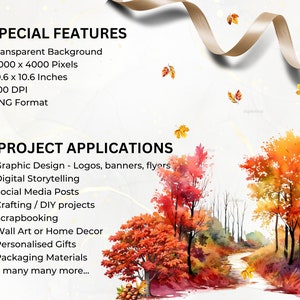 Watercolor Autumn Leaves Bundle - 124 Leaves Clipart Pngs, Fall ...