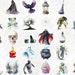 Haunted Whispers Clipart Cute Spooky Clipart Gothic PNG Watercolor ...