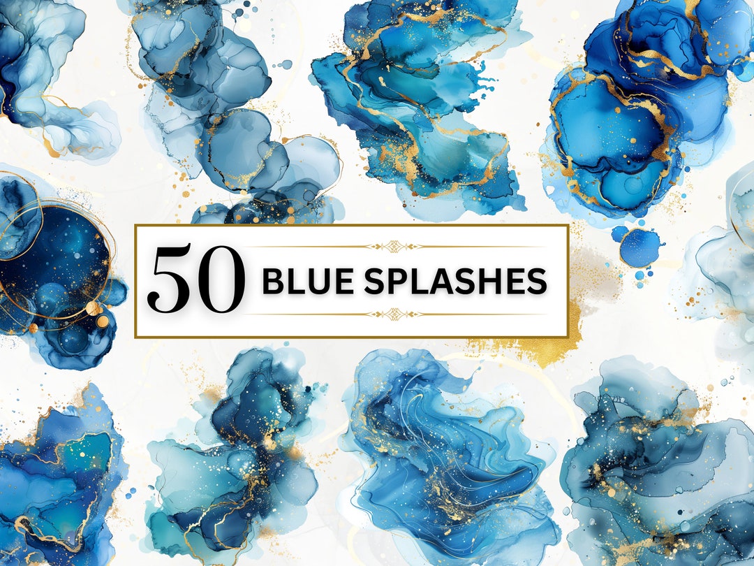 Watercolor Splash Clipart Pastel Watercolor Splashes PNG Alcohol Ink ...