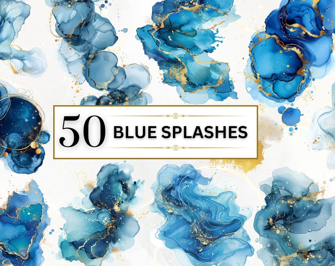 Monochromatic Blue Splashed Colors PNG Clipart. Deep to Light Blue ...