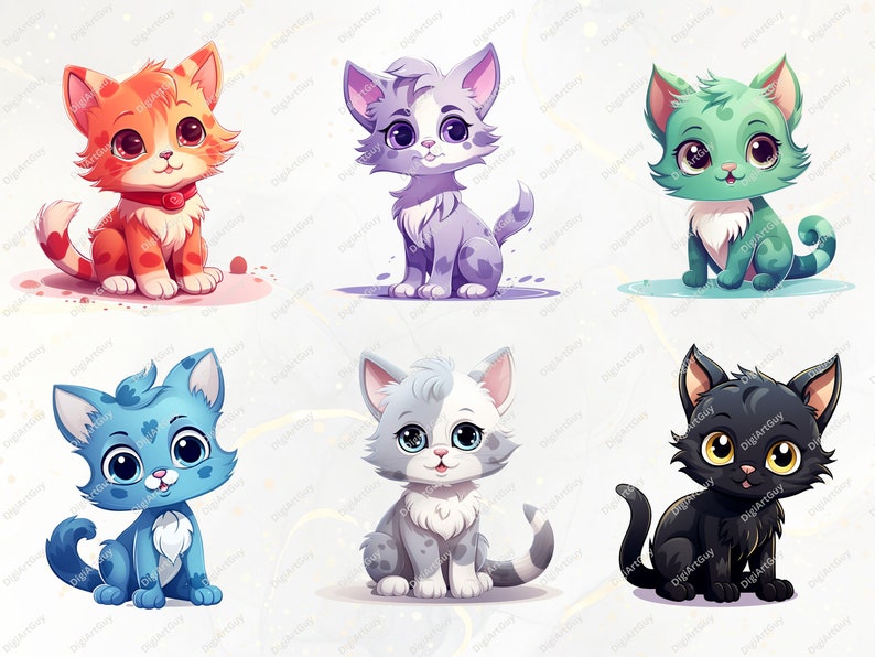 Cute Kittens PNG Bundle 100 Kittens Clipart Pngs Cats - Etsy