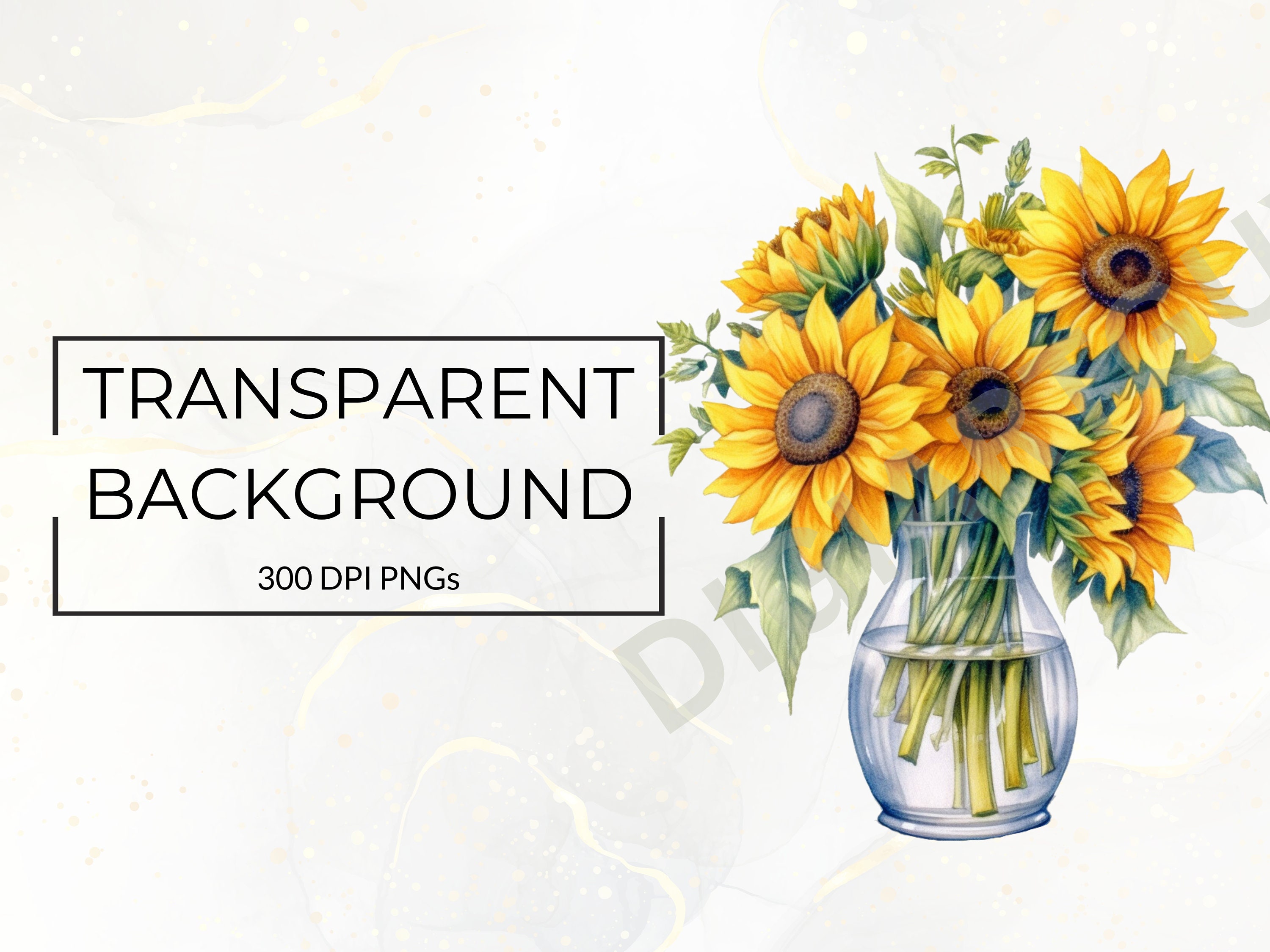 Watercolor Sunflowers Clipart Fall Sunflower Floral - Etsy