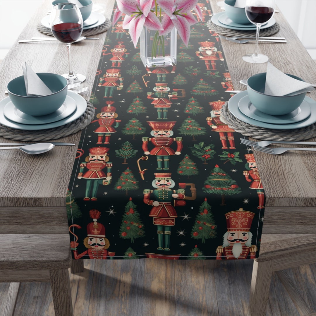 Classic Nutcracker Christmas Table Runner, Table Decorations, Seasonal ...