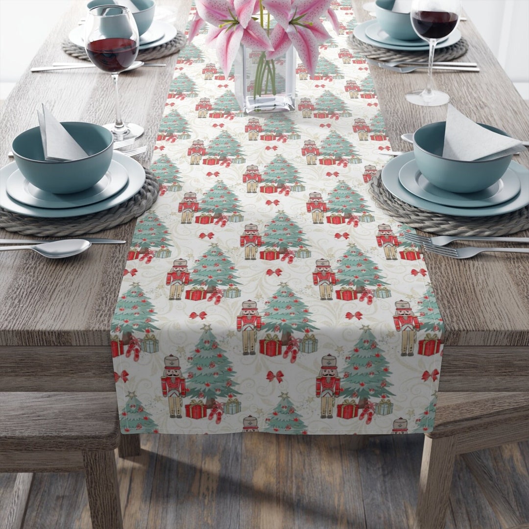 Christmas Nutcracker Table Runner, Table Decorations, Seasonal Decorations, Table Topper, Dining ...
