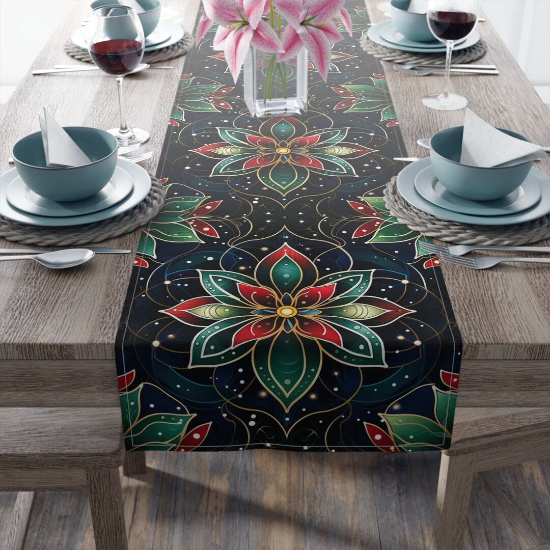 Luxury Metallic's Christmas Table Runner, Room Table Decorations ...