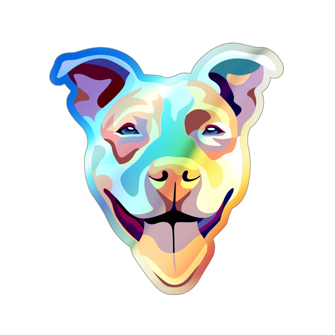 Pit Bull Love "duke" Holographic Die-cut Sticker in Pop Art Style - Etsy