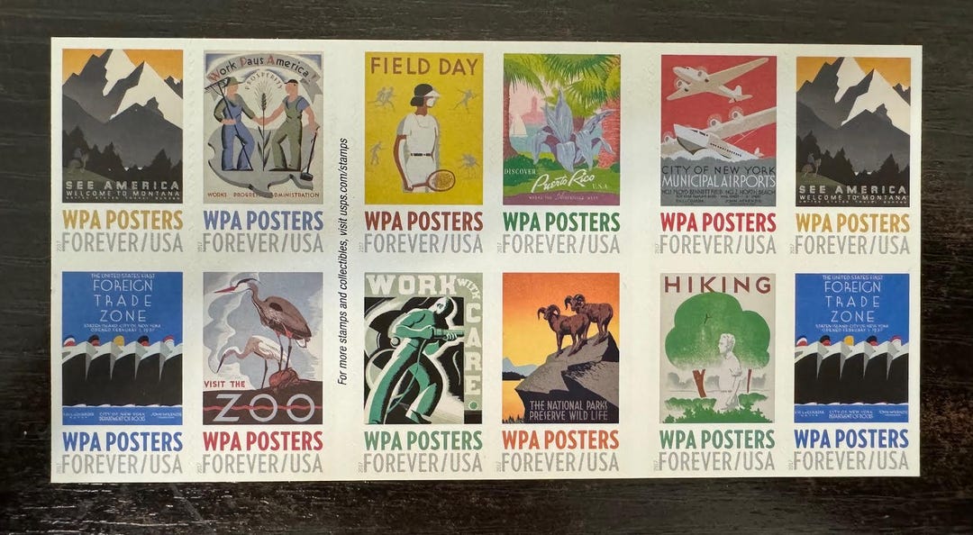 WPA (work Project Administration) Art Deco Style Posters Complete ...