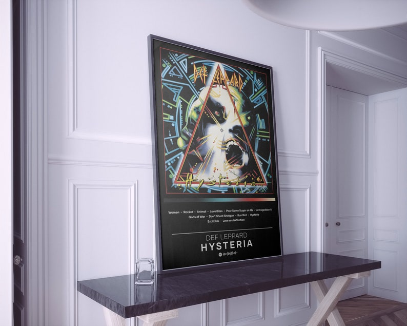 Def Leppard Poster Print Hysteria Poster Album Poster Prints 4 Colors ...