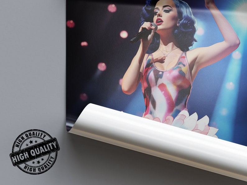 Katy Perry Poster Print Artist Illustration Poster Artist Poster Prints ...