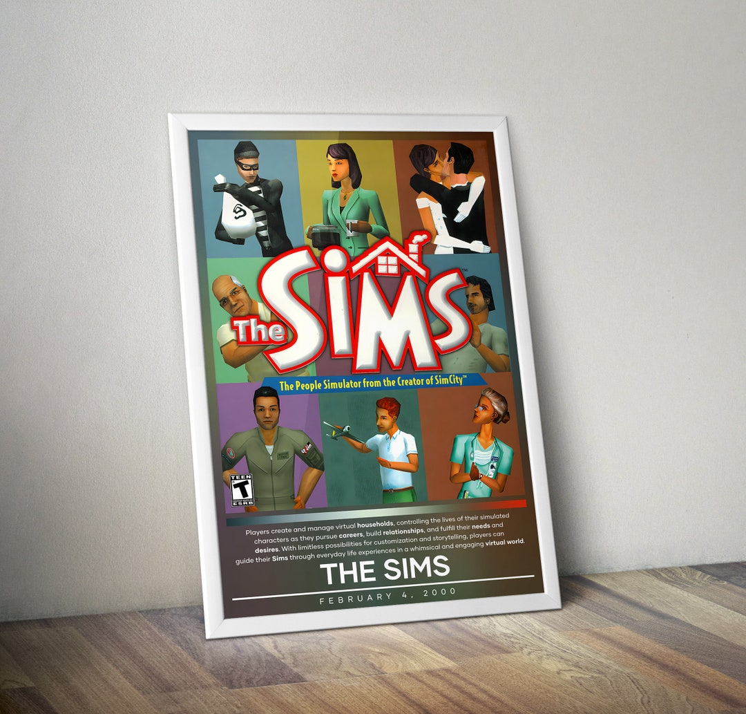 The Sims Poster the Sims Print Gaming Poster Print 4 Colors Video Game ...