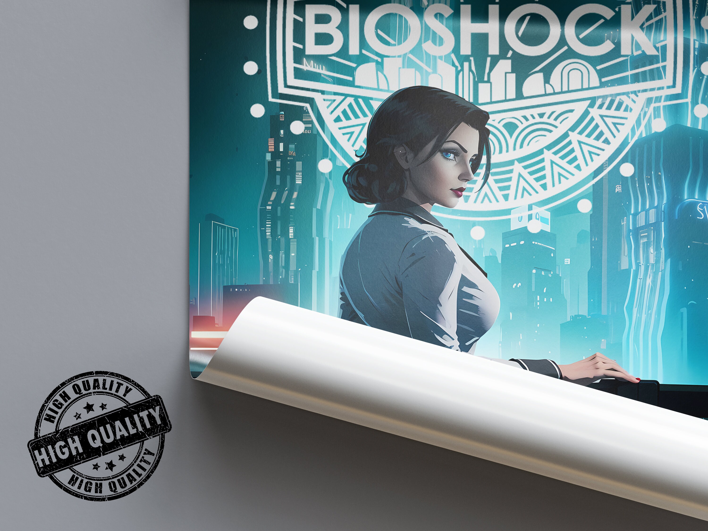 Elizabeth Bioshock Poster Bioshock Artwork Gaming Poster HD Color Wall ...