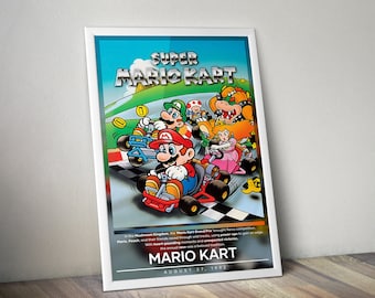 Mario Kart Poster PNG Super Printable Mario Bros Digital Prints Wall ...