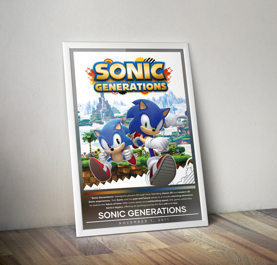 Sonic Generations Poster Sonic Prints Gaming Posters 4 Colors Video ...