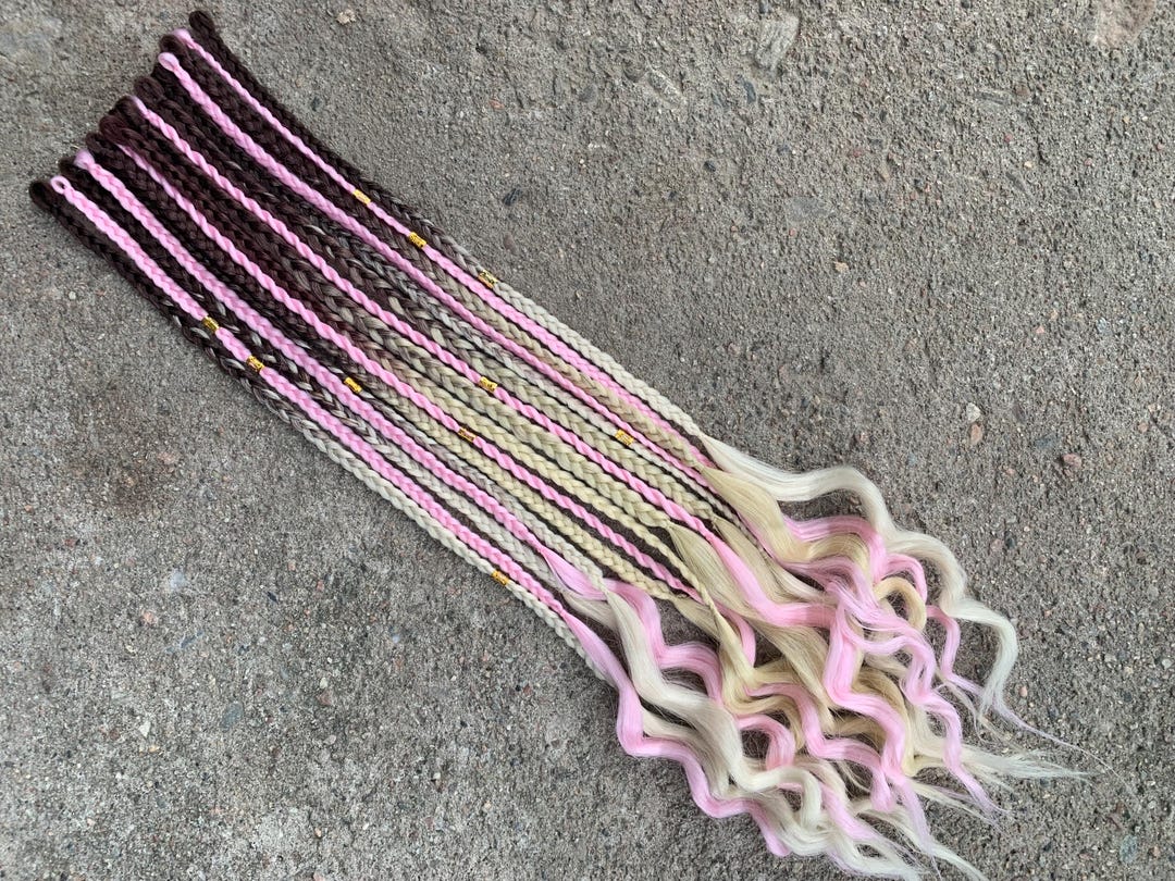 Cotton Candy | Dreadlocks Extensions Synthetic Dreads | Open Ends ...