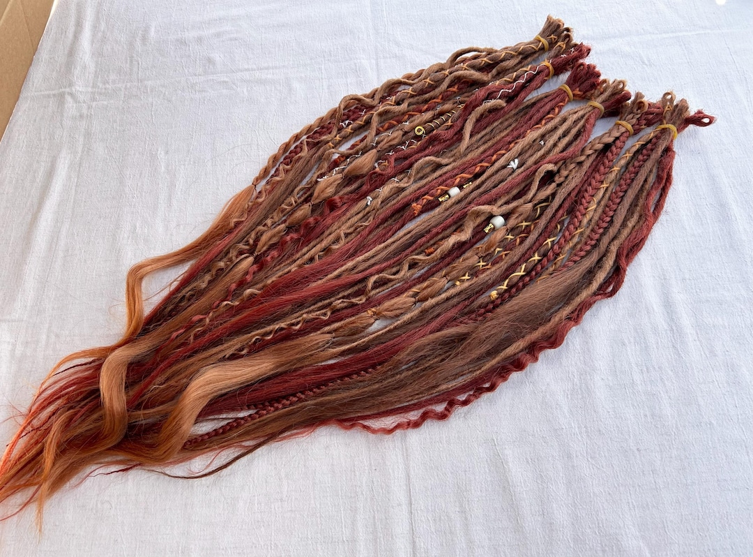 Red Witch | Synthetic Dreads | Dreadlock Extension | Copper Orange ...