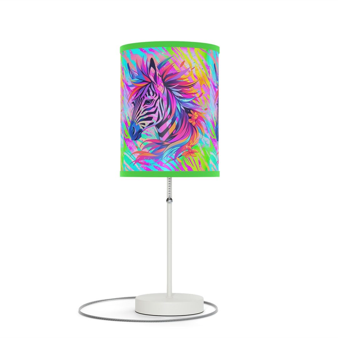 Zebra Accent Table Lamp this Unique Piece Combines Fierce - Etsy