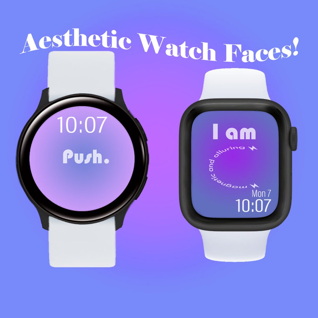 6 Spiritual Purple Aura Aesthetic Watchfaces With Affirmations, Cheap ...