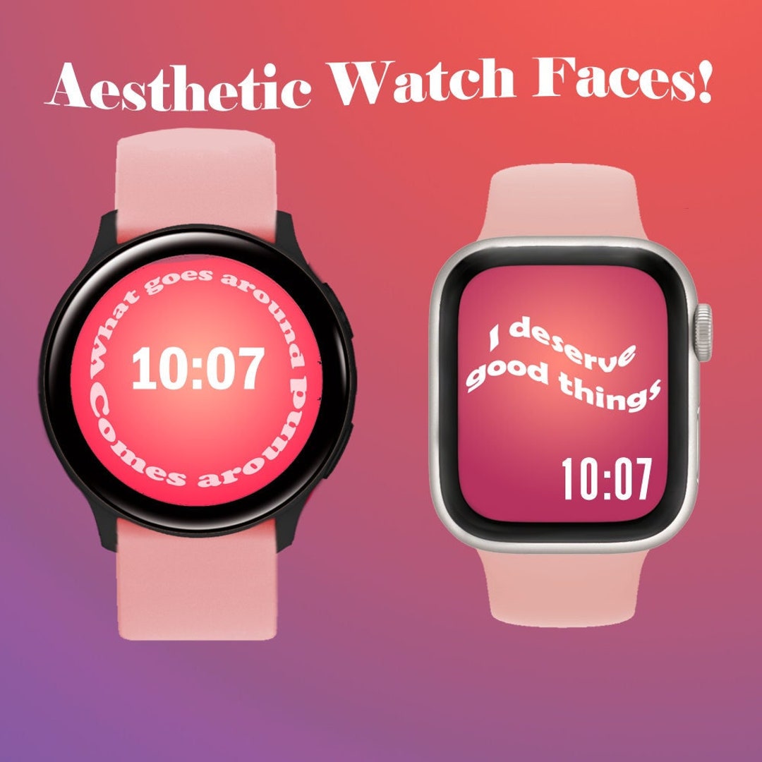 Spiritual Red Aura Aesthetic Watchfaces With Affirmations, Happy ...