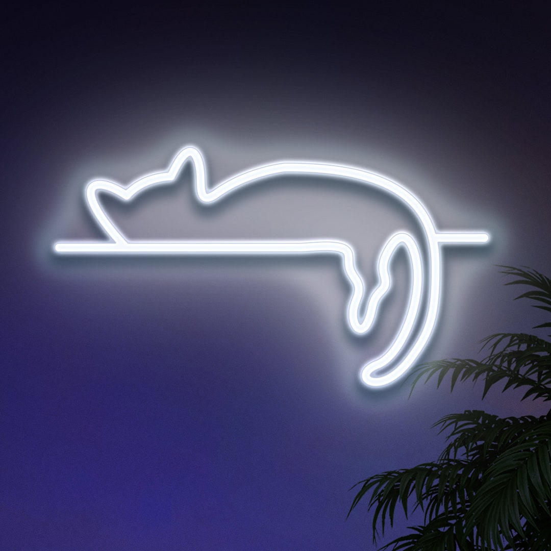 Cat Neon Sign Custom Neon Sign Art Decor Kid Room Decro - Etsy