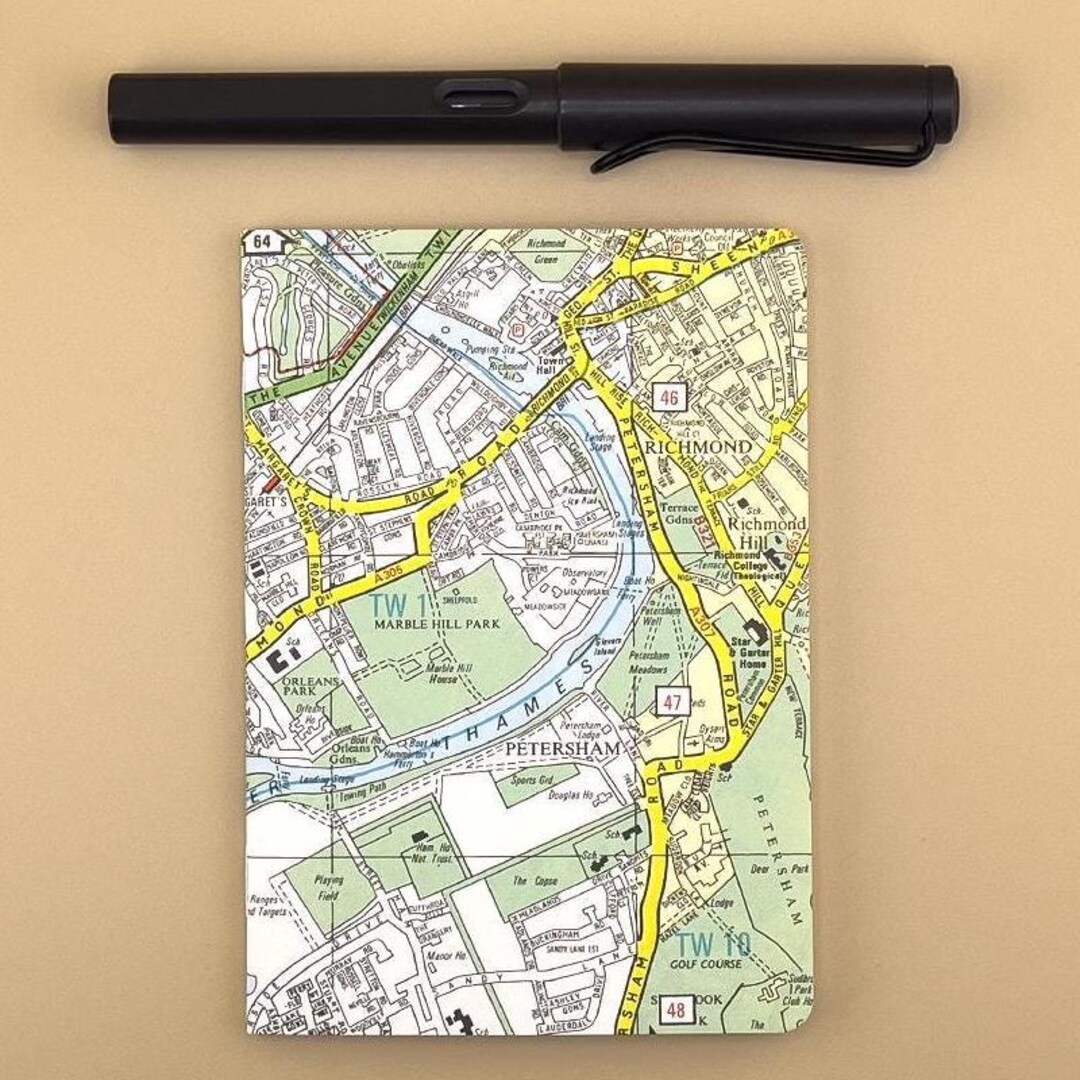 Unique London Street Map Pocket Notebook Recycled AA Maps 48 Pages 9.3 ...