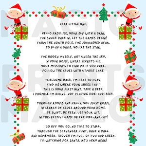 Magical Elf on the Shelf Arrival Scavenger Hunt - Instant Download - Etsy