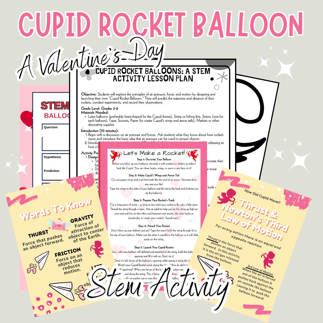Cupid Rocket Balloons: A STEM Activity Lesson Plan, Classroom Activity ...