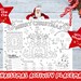 Christmas Activity Printable Mat, Kids Christmas Coloring Placemat ...