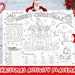 Christmas Activity Printable Mat, Kids Christmas Coloring Placemat ...