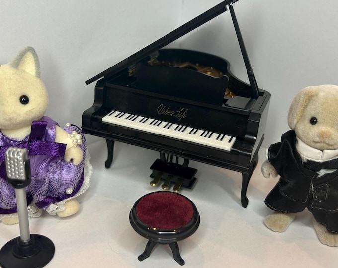 Calico Critter Ballroom Dog and Cat Set ~ Musician Couple Set ~ Calico ...