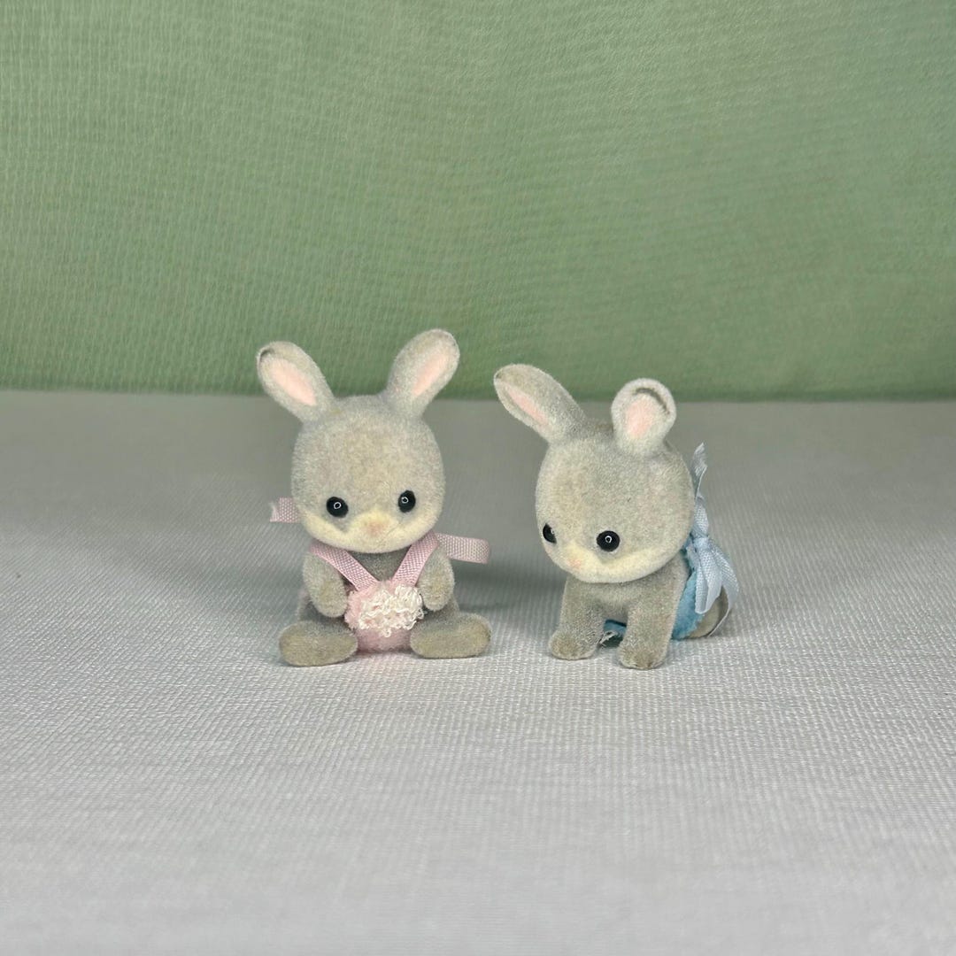 Cottontail Rabbit Family Grey Rabbit Family Calico Critters Sylvanian ...