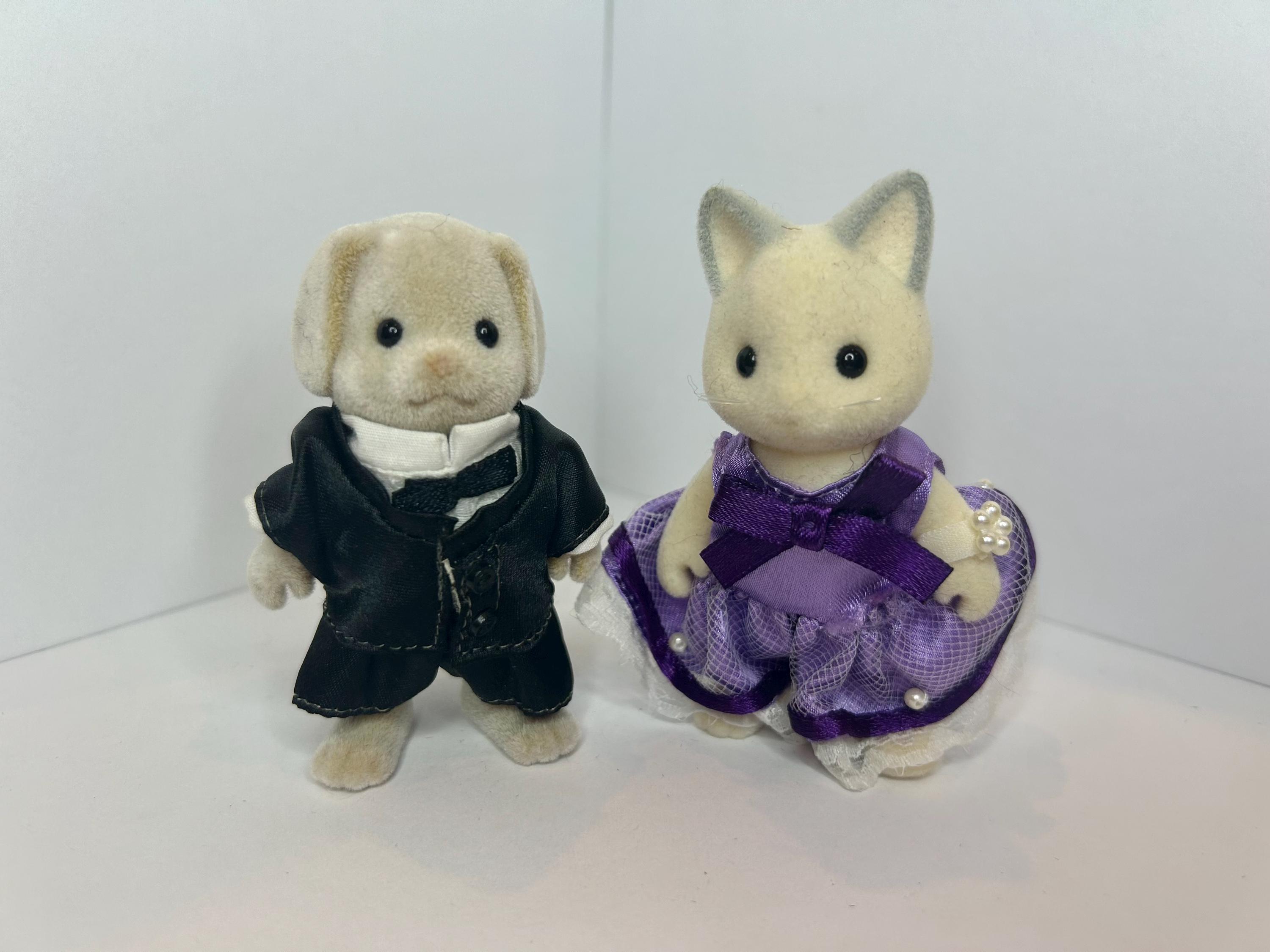 Calico Critter Ballroom Dog and Cat Set ~ Musician Couple Set ~ Calico ...