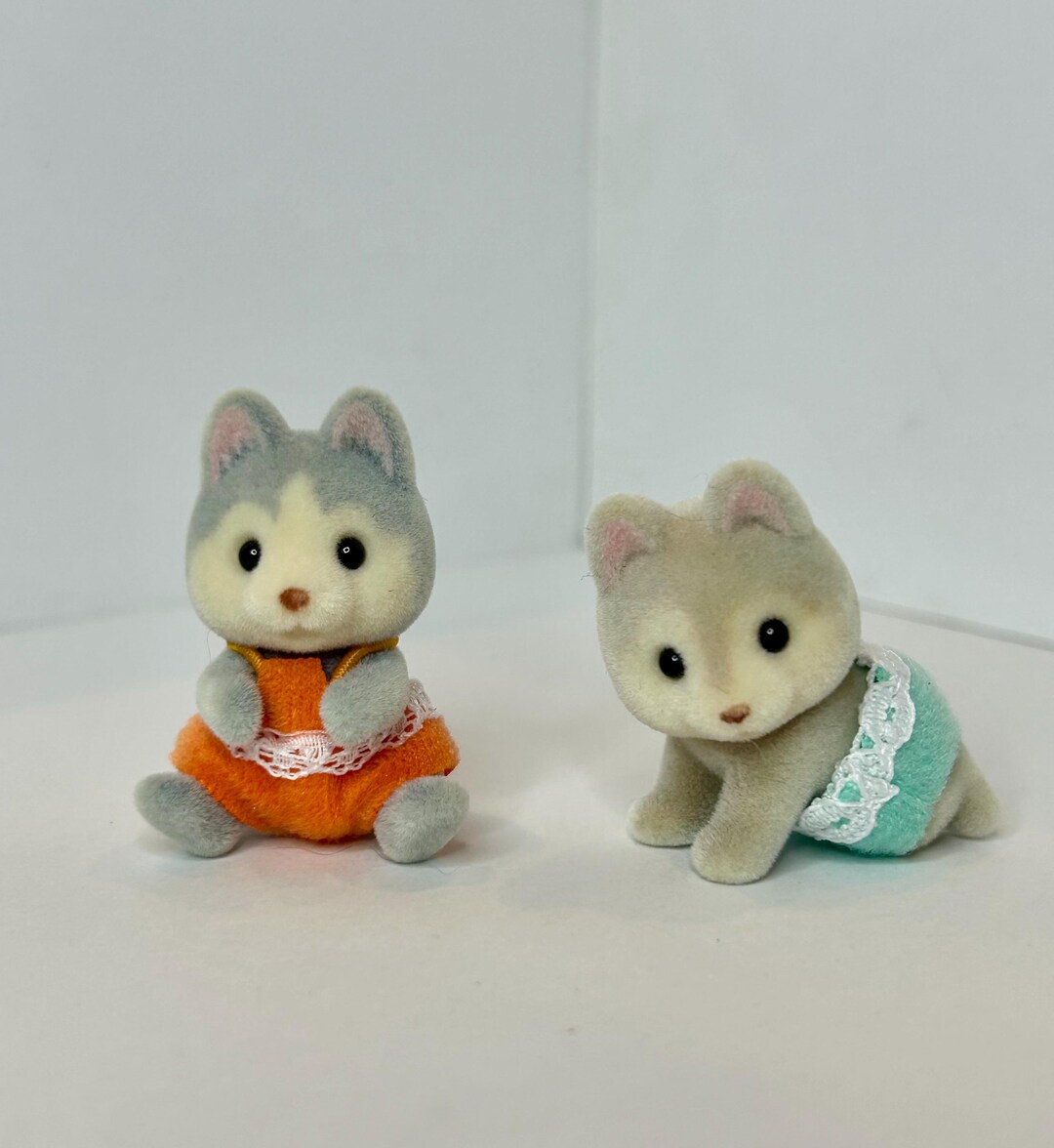 Husky Twins ~ Calico Critters | Sylvanian Families ~ Collectible ...
