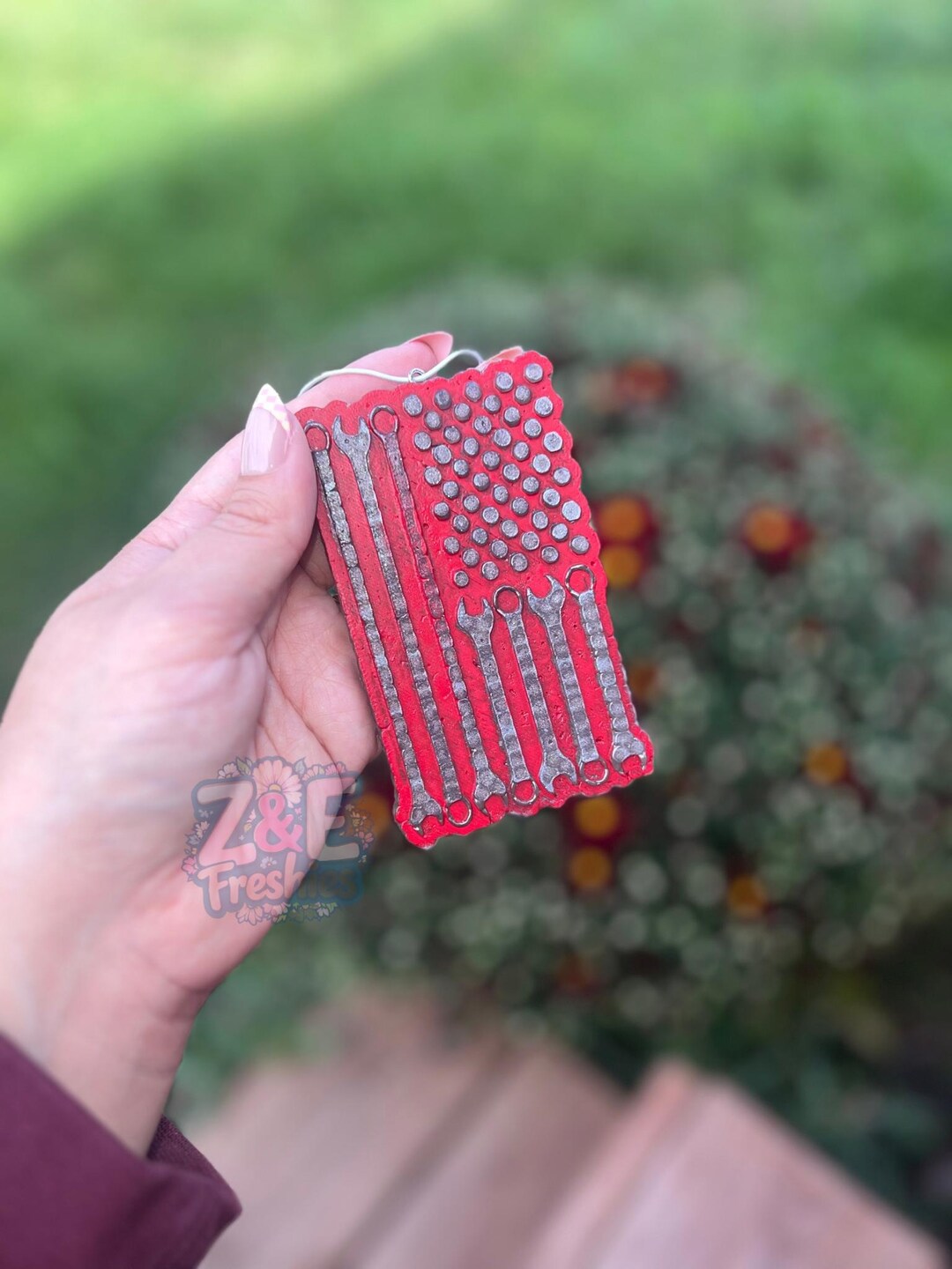 Mechanic Flag Freshie: Race Fuel Scent - Etsy