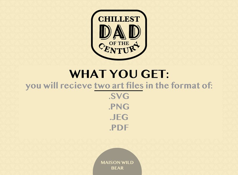 Chill Dad SVG png jpeg pdf, Día del padre svg, Cool Dad Club, Etiqueta ...