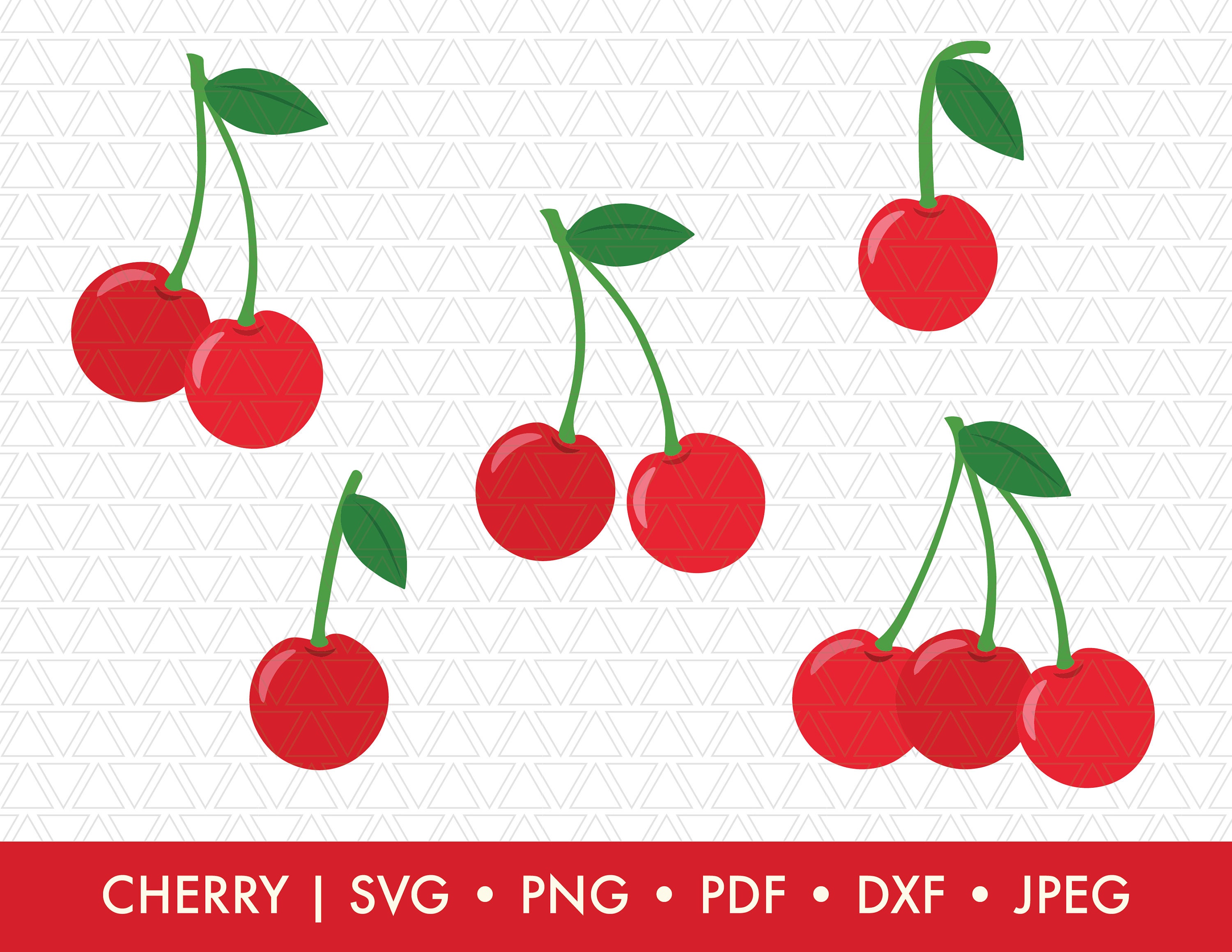 Cereza SVG Frutas PNG Verano Cerezas svg Fruta svg PNG Archivo ...