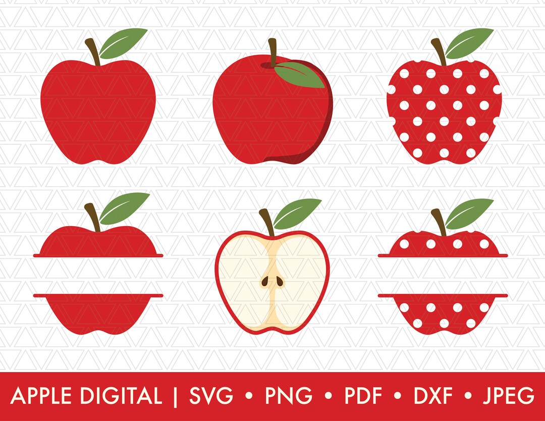 Apple SVG Digital Art Apple Name Monogram Frame SVG PNG Teacher Svg ...
