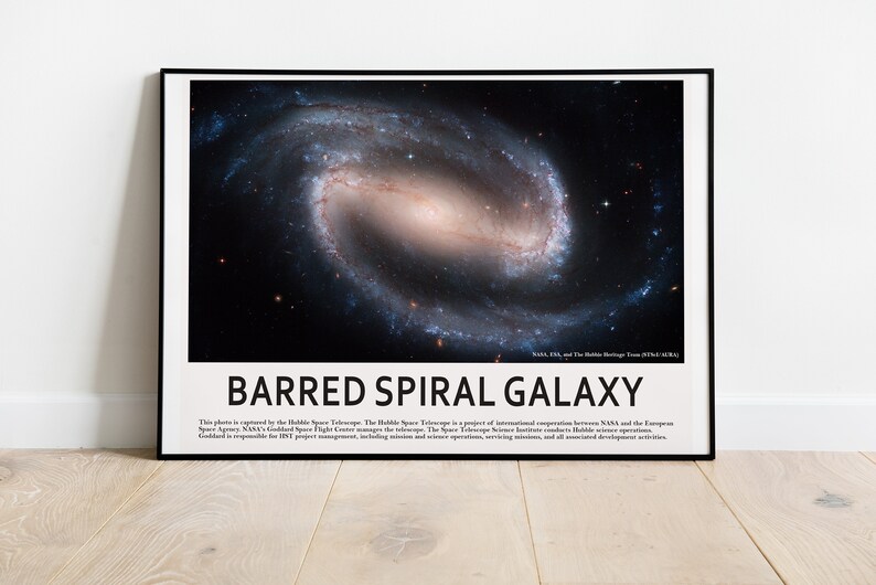 Barred Spiral Galaxy Poster - Etsy
